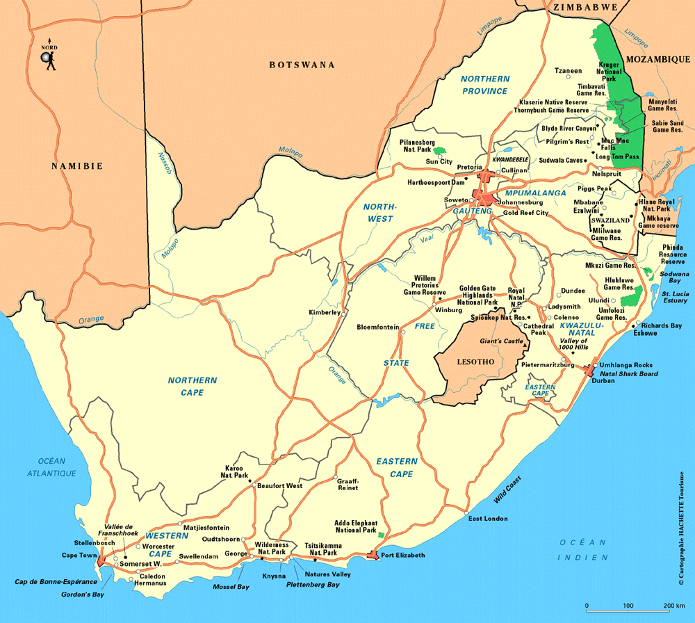 Carte Afrique du Sud : Plan Afrique du Sud - Routard.com