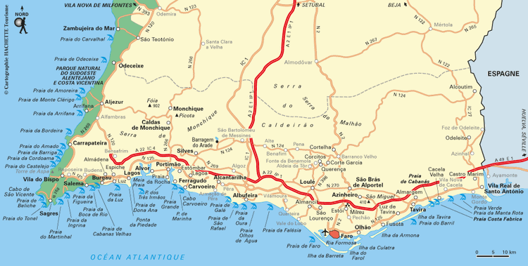 Carte Algarve : Plan Algarve - Routard.com
