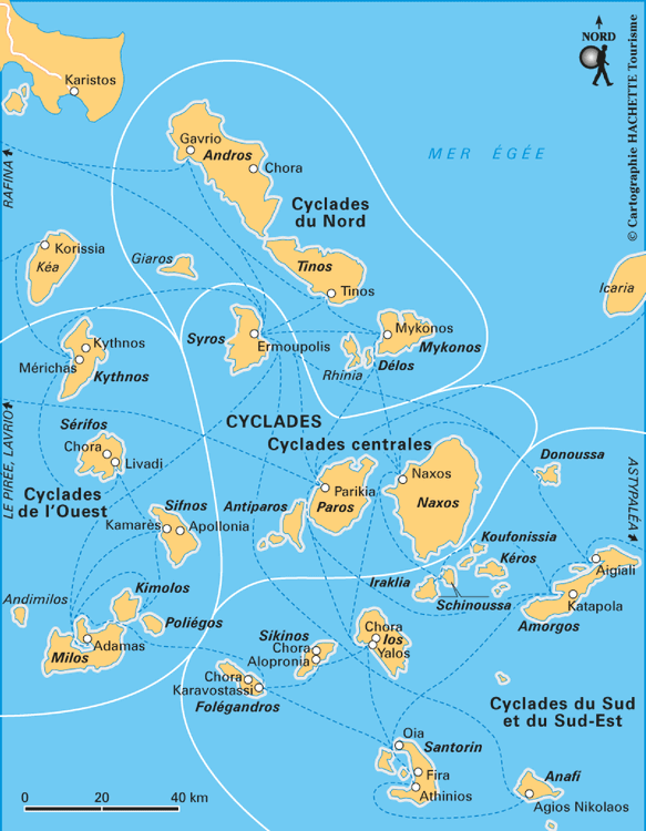 Carte Cyclades : Plan Cyclades - Routard.com