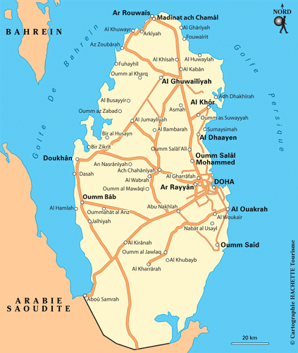 Carte Qatar : Plan Qatar - Routard.com
