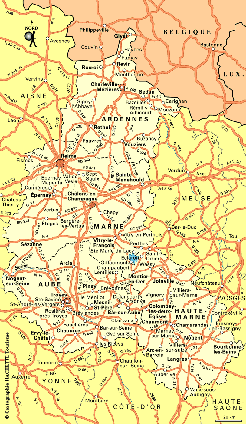 Carte Champagne-Ardenne : Plan Champagne-Ardenne - Routard.com